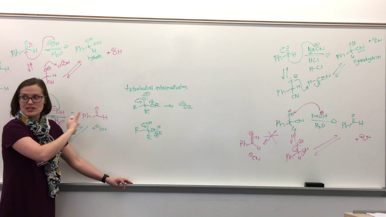 Gem-diol formation (hydration) - YouTube
