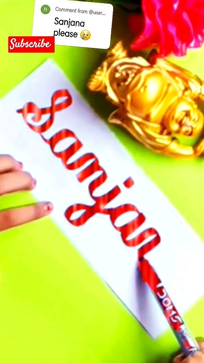 how to write [Sanjana]with magic pen - YouTube
