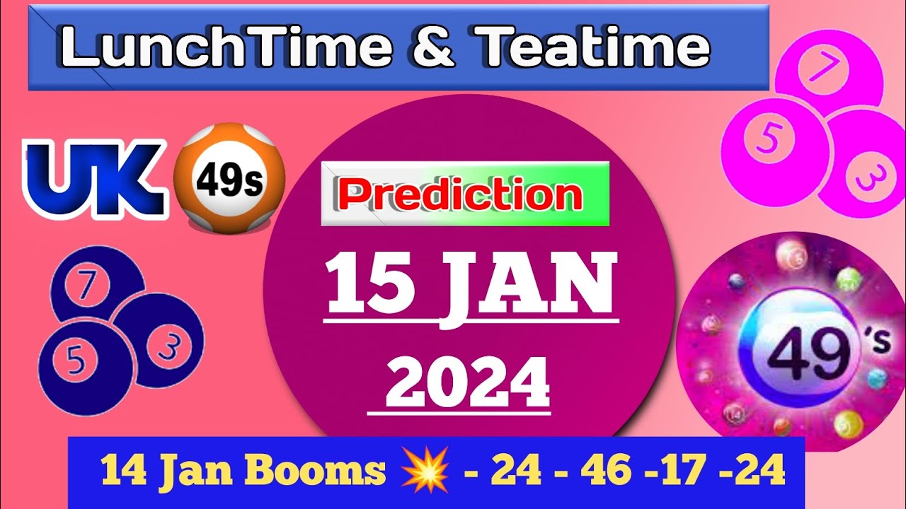 uk49s dobbel lunchtime predictions for today 15-01-24 | today uk49s ...