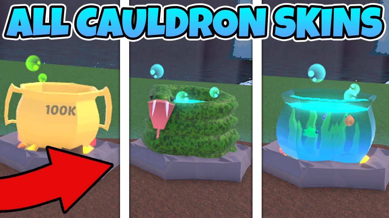 ALL CAULDRON SKINS! (Showcase) - Roblox Wacky Wizards - YouTube
