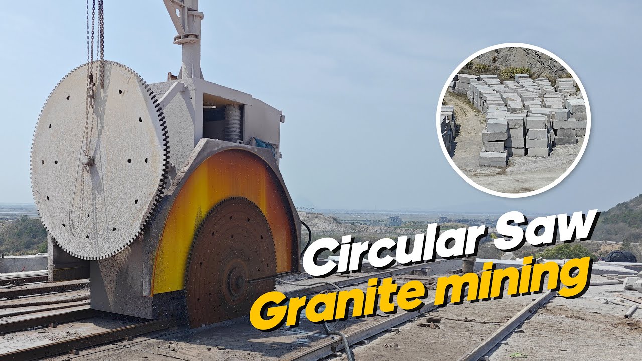 This granite mine was mined by rock saws！ - YouTube