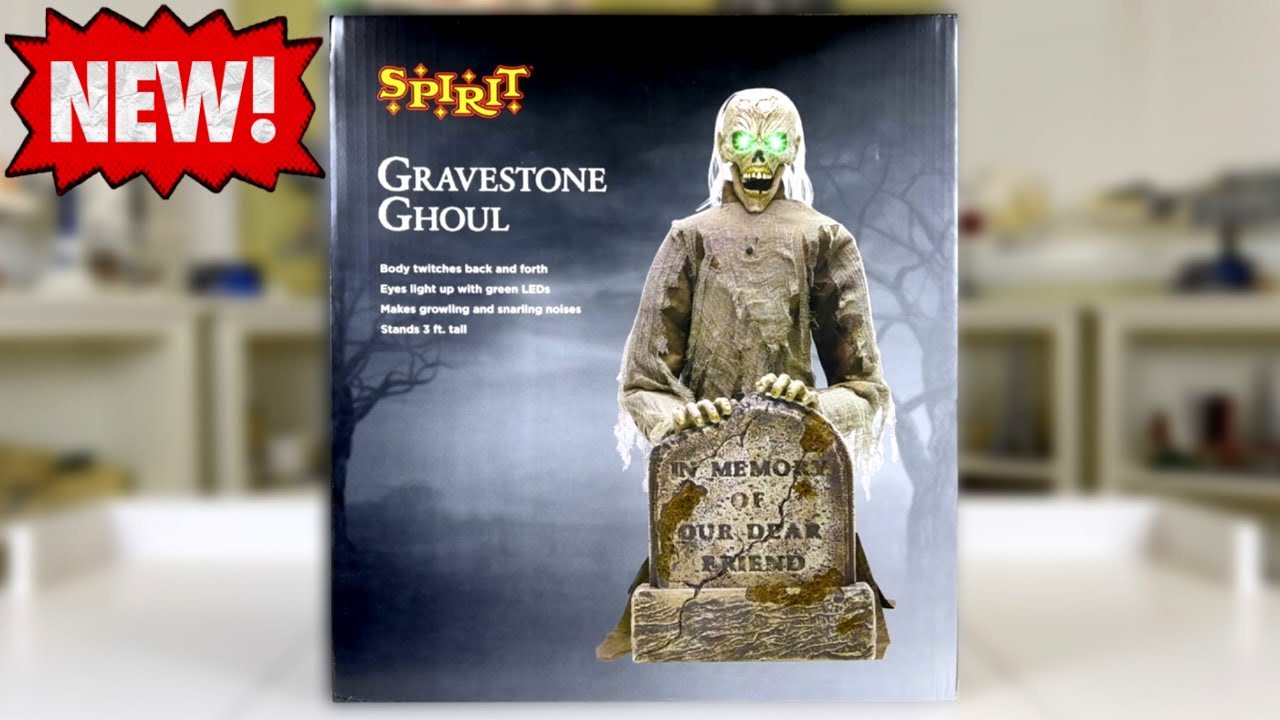 SVI 3FT GRAVESTONE GHOUL Animatronic Review! (Spirit Halloween 2024 ...