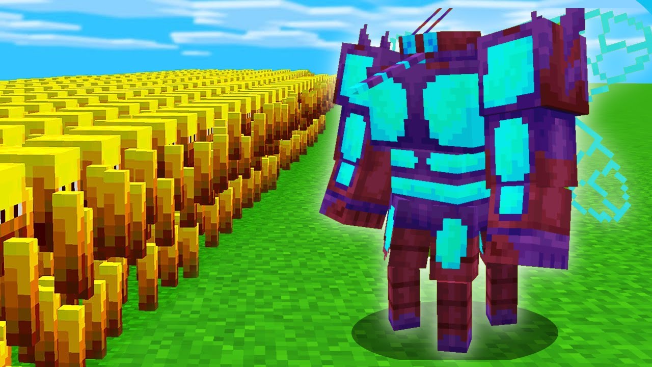 1000 Blazes vs ALIEN MONSTERS (Minecraft Mob Battle) - YouTube