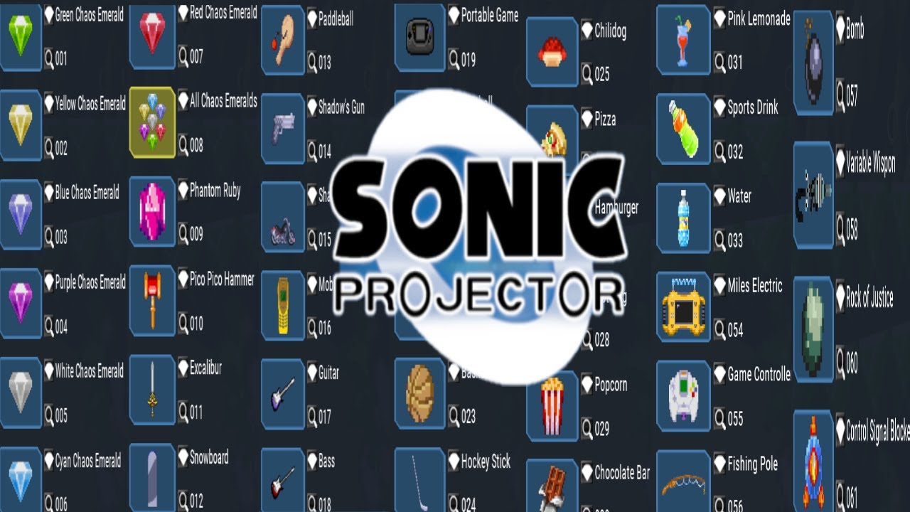 SONIC Projector: RP - All Emeralds, Items And Secret Character Location ...