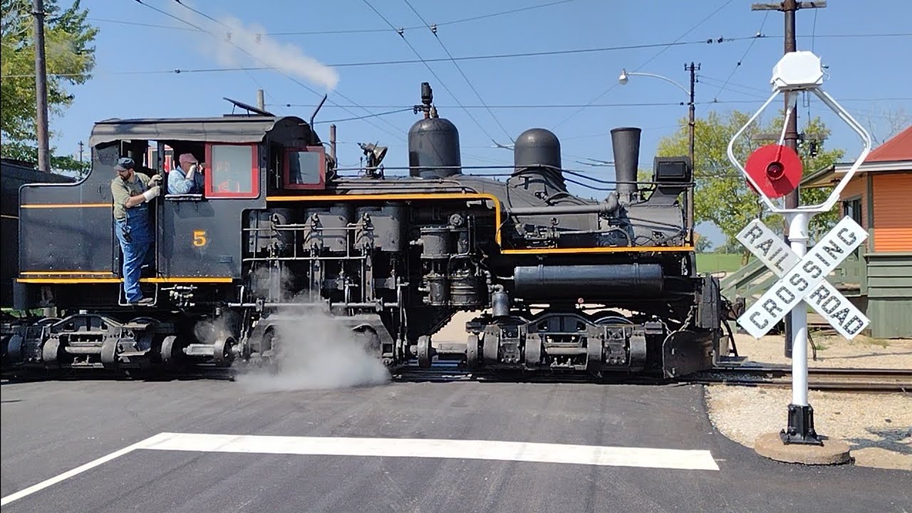 J. Neils Lumber Co. Shay 5 at the Illinois Railway Museum on August 20 ...