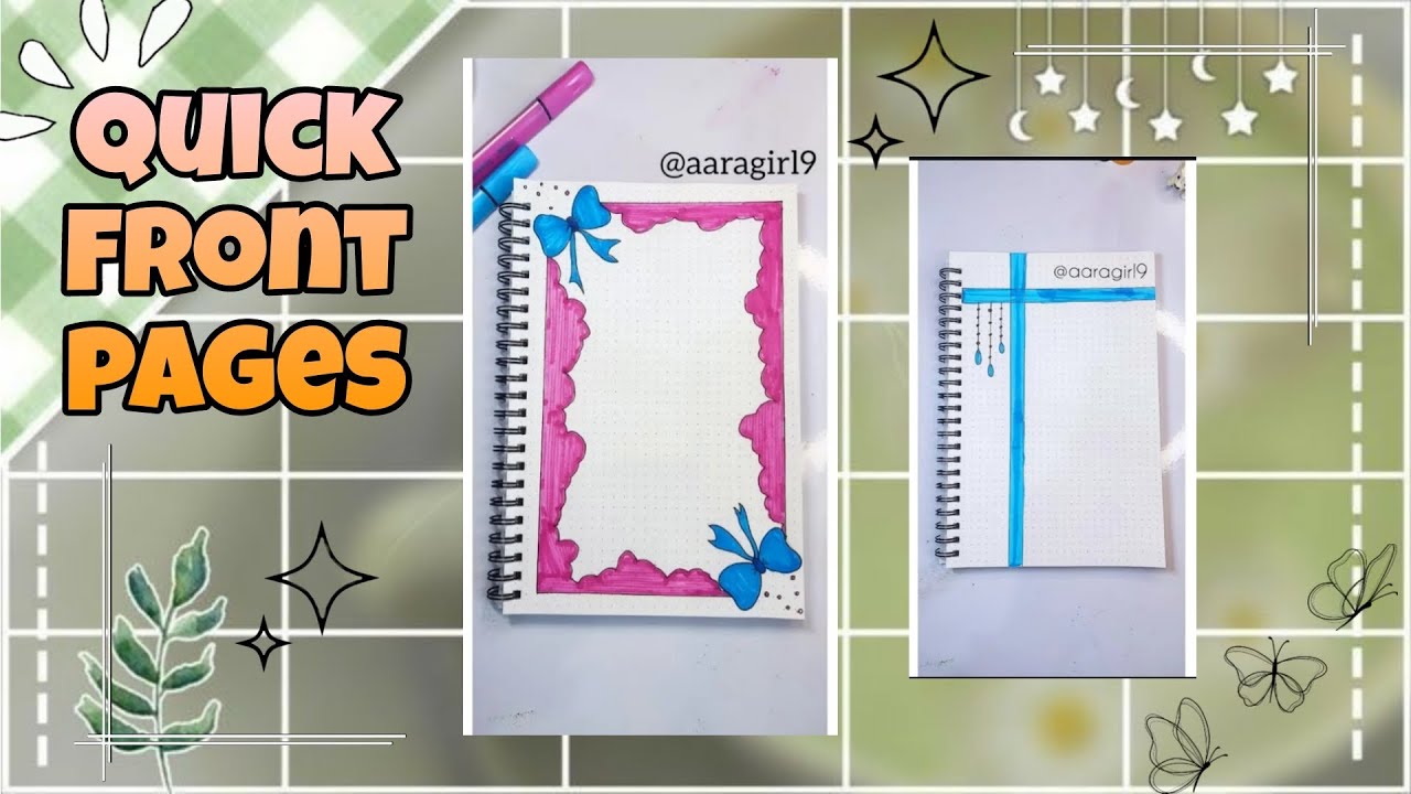 Cute Border Designs for school project and assignment 😍💫🌷 | Easy ...