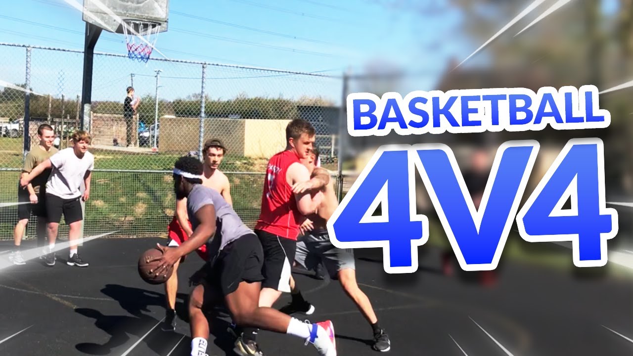 4V4 BASKETBALL GAME | We caught fire! - YouTube