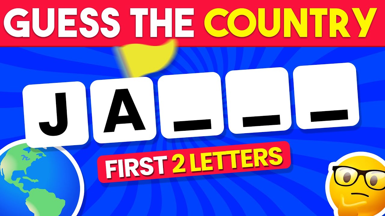Guess The Country By First 2 Letters | Country Quiz 2025 - YouTube