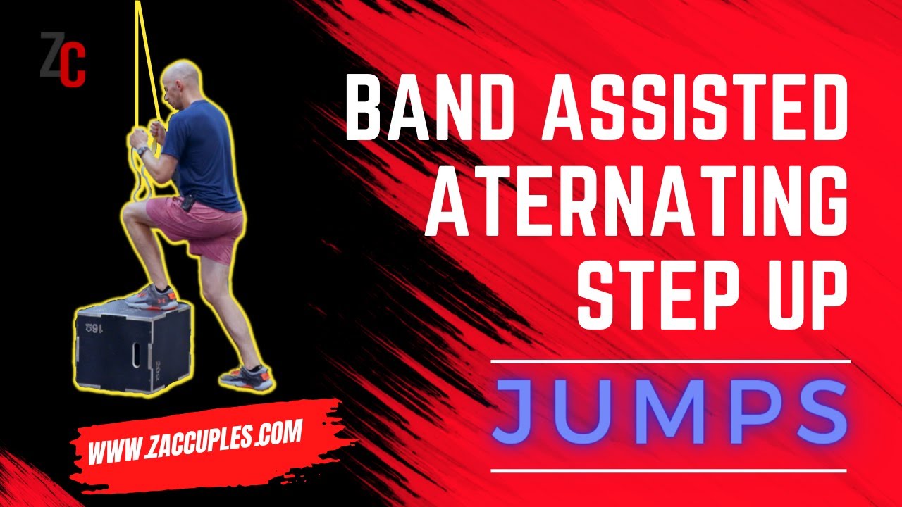 Band Assisted Alternating Step Up Jumps - YouTube