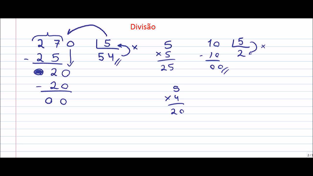 Divisão - Dividendo muito maior do que o divisor - 1 - YouTube