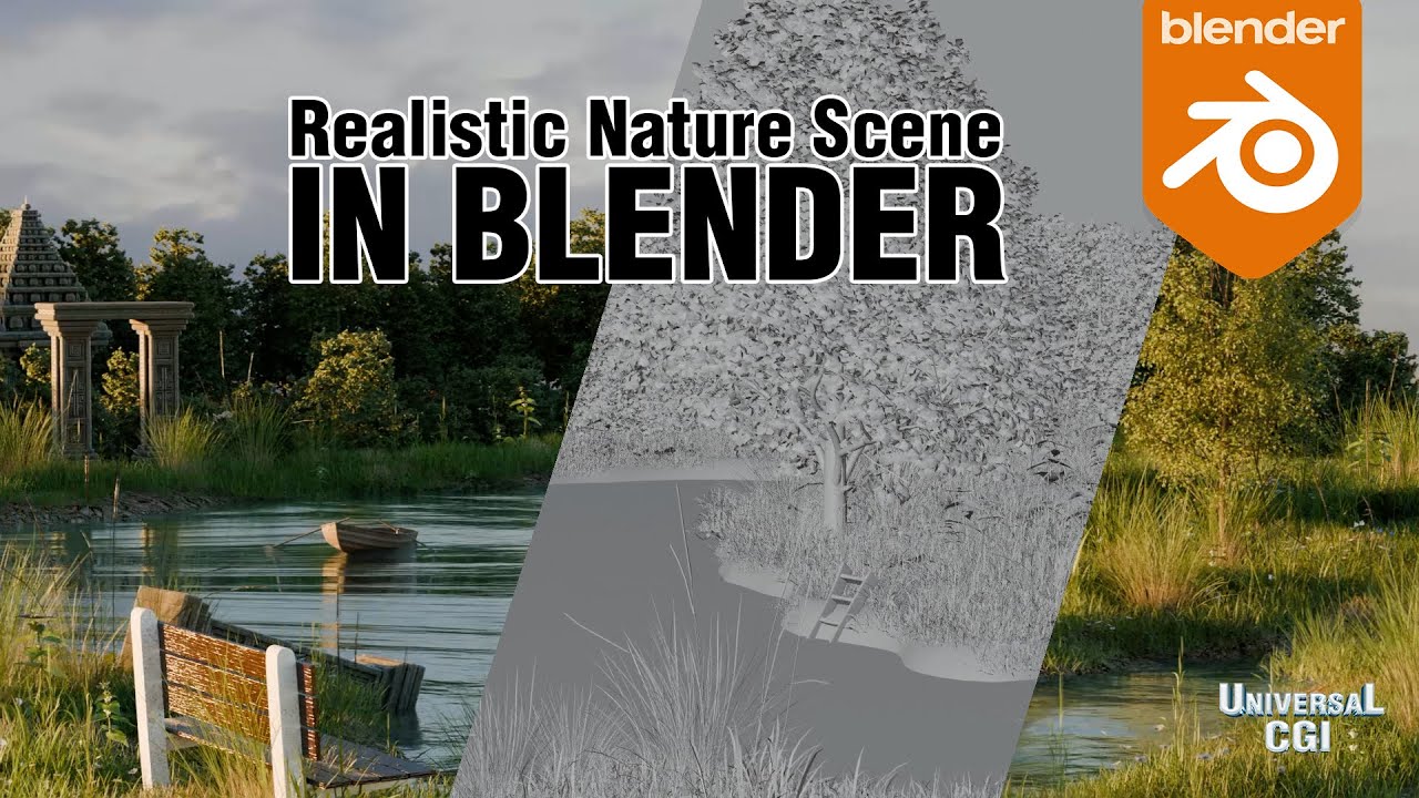 How to create Realistic Nature Scene in BLENDER || UniversalCGI - YouTube