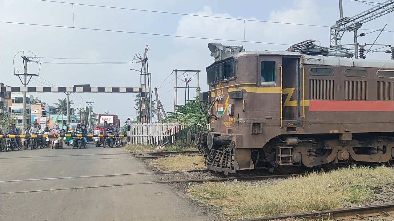 puri - Tirupati Express Was slow action crossing In Level crossing ...