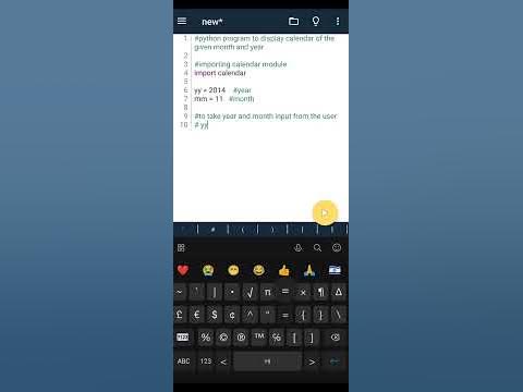 Python program to display calendar of the given month and year #python ...