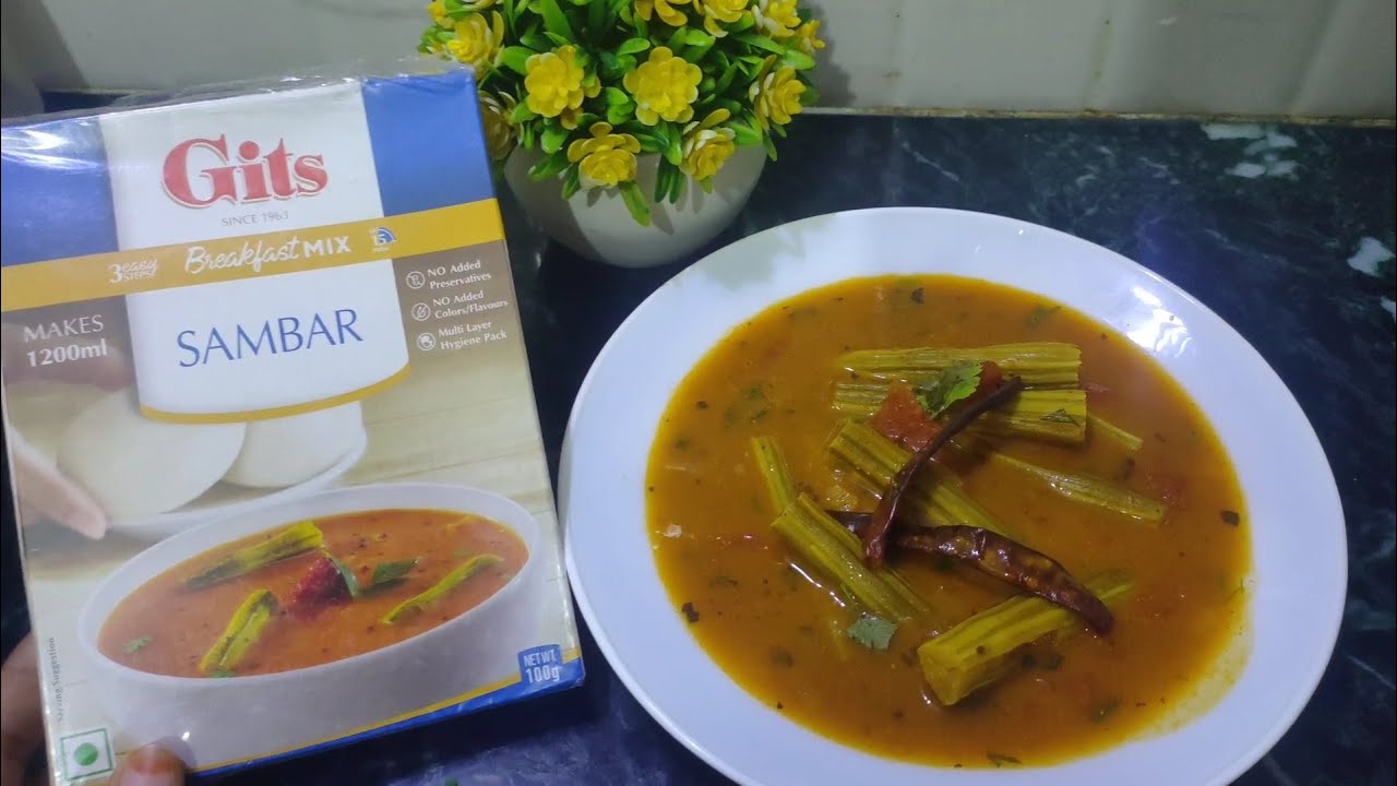 Gits Instant Sambar Mix | Sambar Recipe | Sambar for idli,dosa,vada ...
