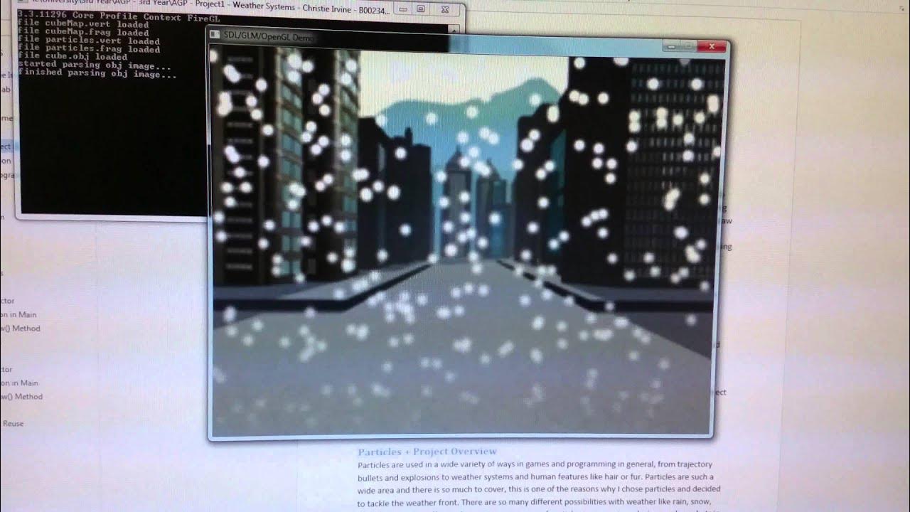 C++ OpenGL - Particle Weather Systems with Tutorial - Christie Irvine - YouTube