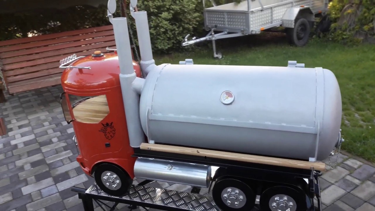 Grill ciężarówka z bojlera/ grill truck made from a boiler - YouTube