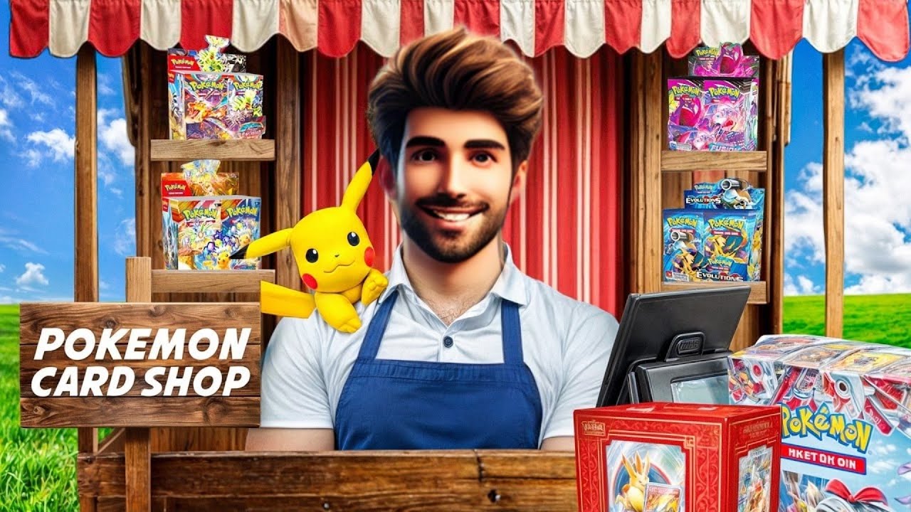 FINALLY I OPEN MY POKEMON CARD SHOP || TCG CARD SIMULATOR GAMEPLAY ...
