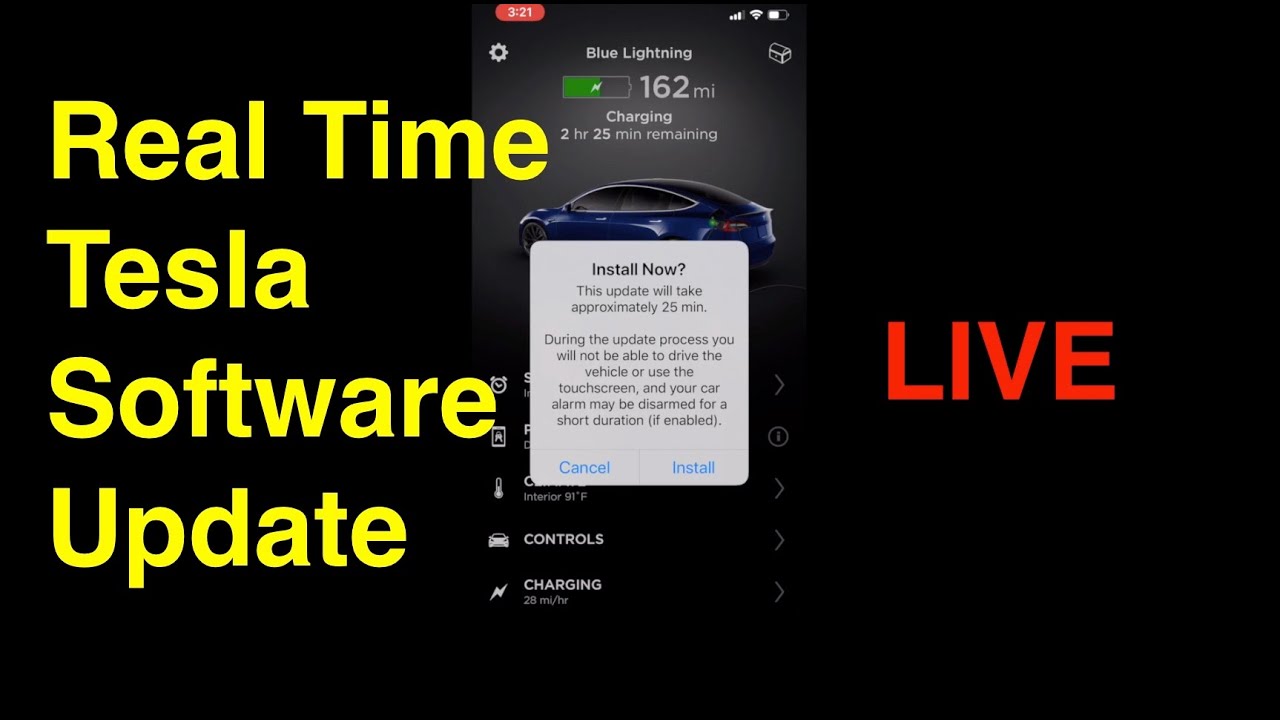 Remote, Over-the-Air, Realtime Software Update from a Phone to a Tesla ...