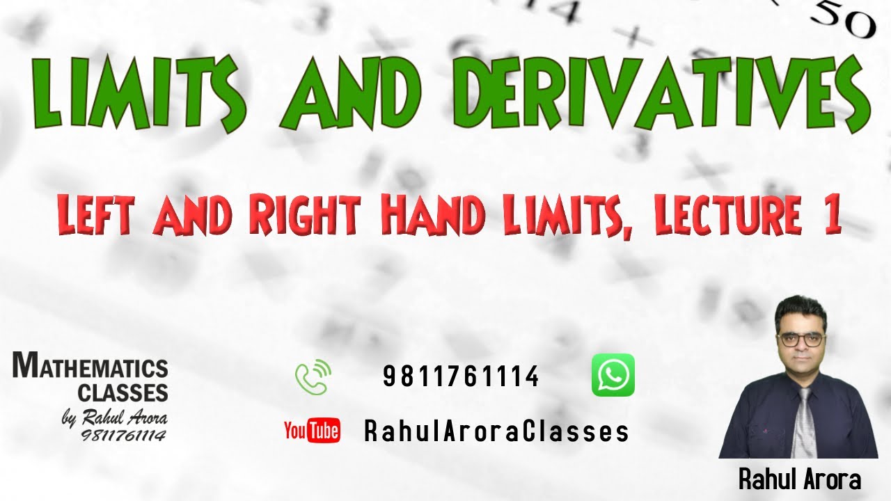 11 Left and Right Hand Limits Lecture 1 - YouTube