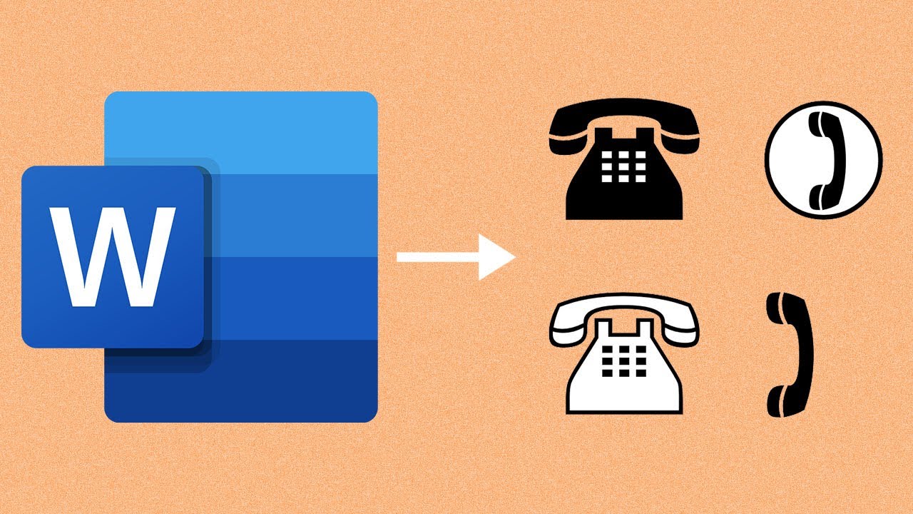 How to insert telephone sign (symbol) in Word - YouTube