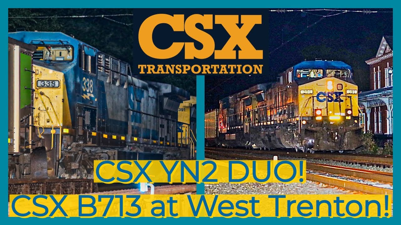 CSX B713 rolls through Septa’s West Trenton station with a YN2 Duo Ft Spirit of Dante (6/1/23 ...