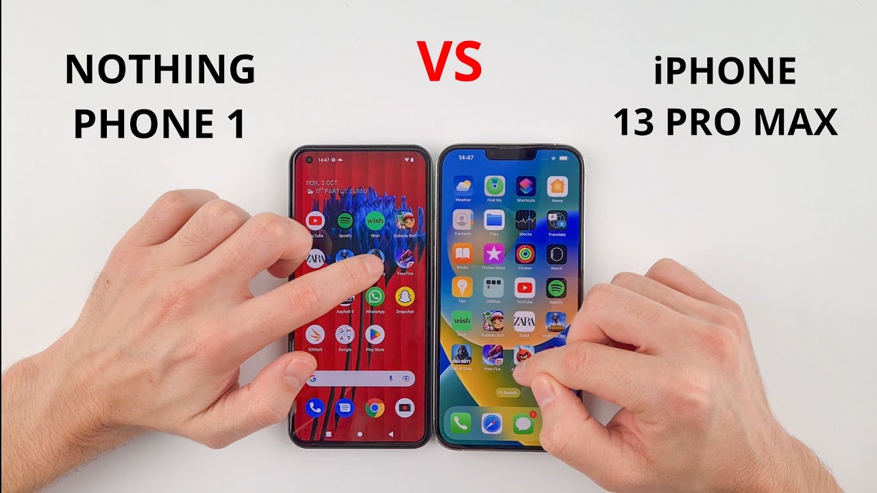 Nothing Phone 1 vs 13 Pro Max | SPEED TEST - YouTube
