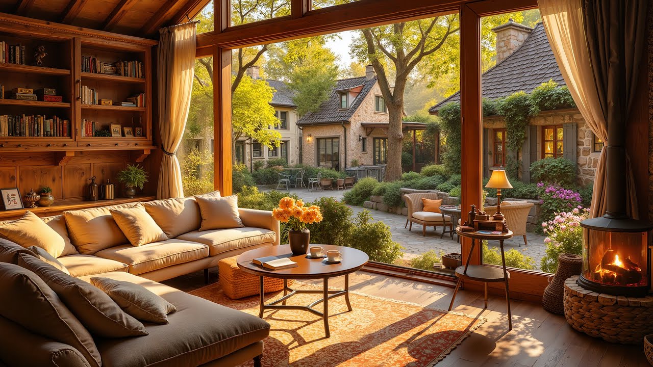 Spring Jazz Café Retreat ☕ Relaxing Coffee Shop Ambience for Focus ...