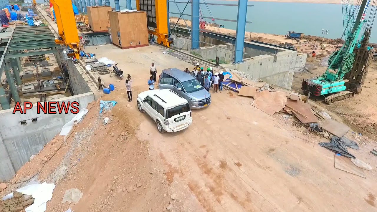Polavaram Dam Project Aerial View Professional Drone Camera Visuvals ...