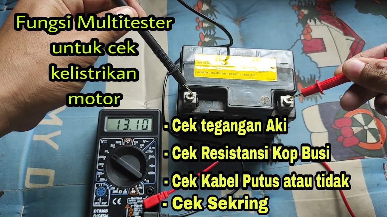 Cara Menggunakan Multitester Digital Untuk Cek Kelistrikan motor ...