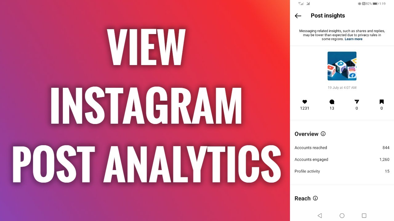 How To View Instagram Post Analytics - YouTube