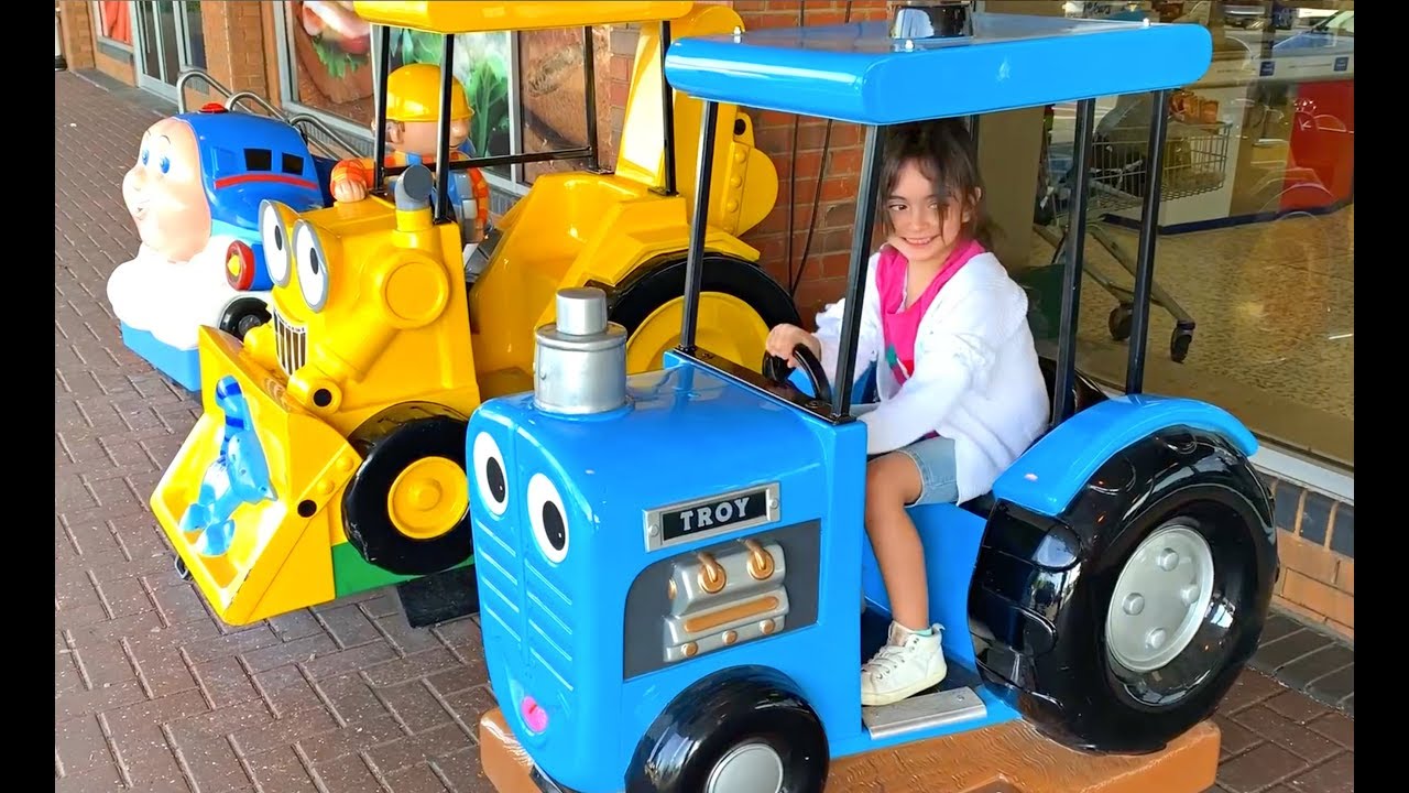 Ride On Power wheels Tractor for Kids - YouTube