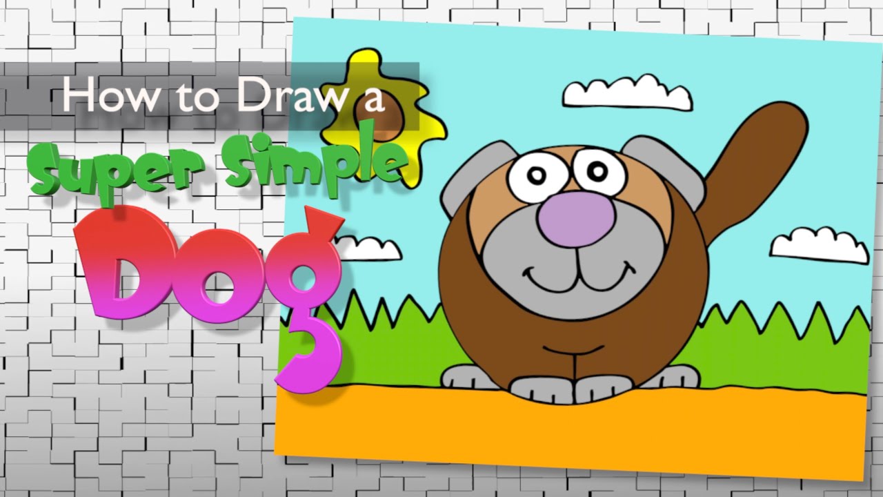 How to Draw a Super Simple Dog 🐶 Puppy 🐶 Art for Kids 🐶 Frazier Tales 🐶 ...