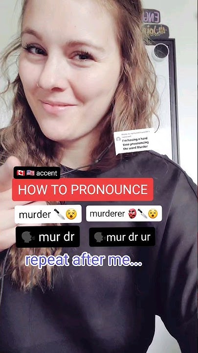 HOW TO PRONOUNCE "murderer" & "murder" in English #howtopronounce #americanaccent - YouTube
