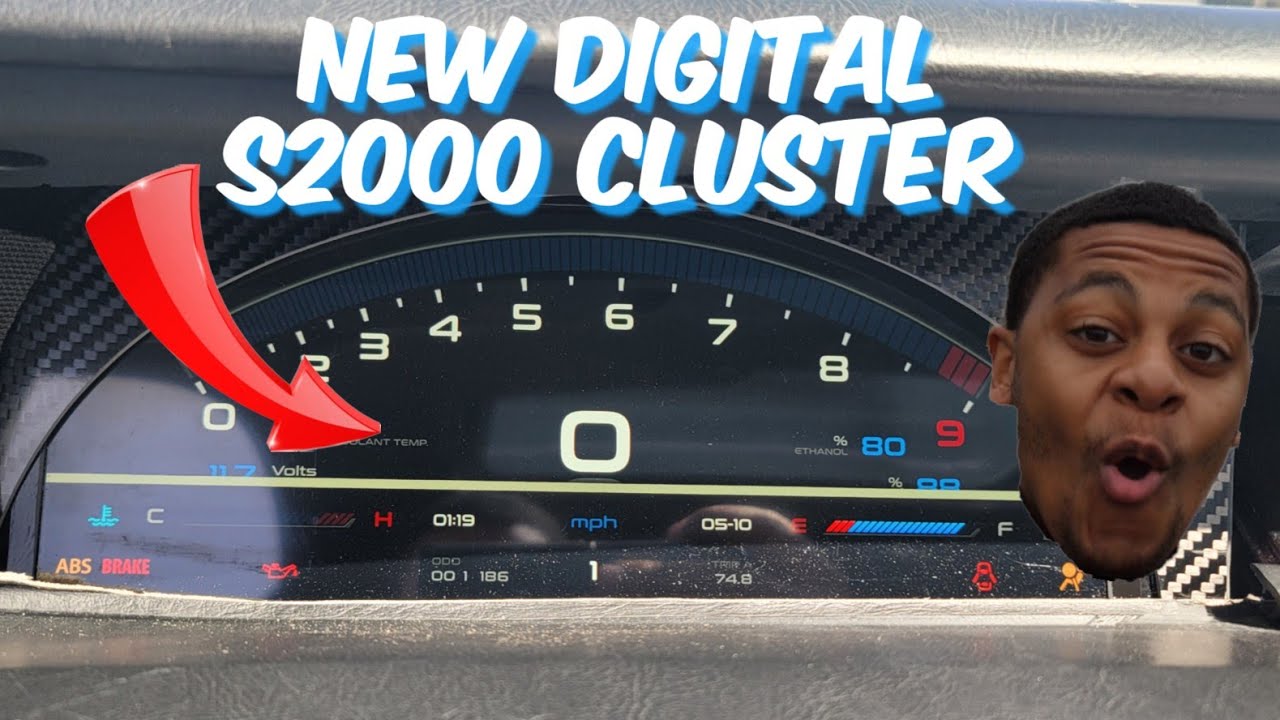 id4motion's digital s2000 cluster in my turbo honda prelude - YouTube