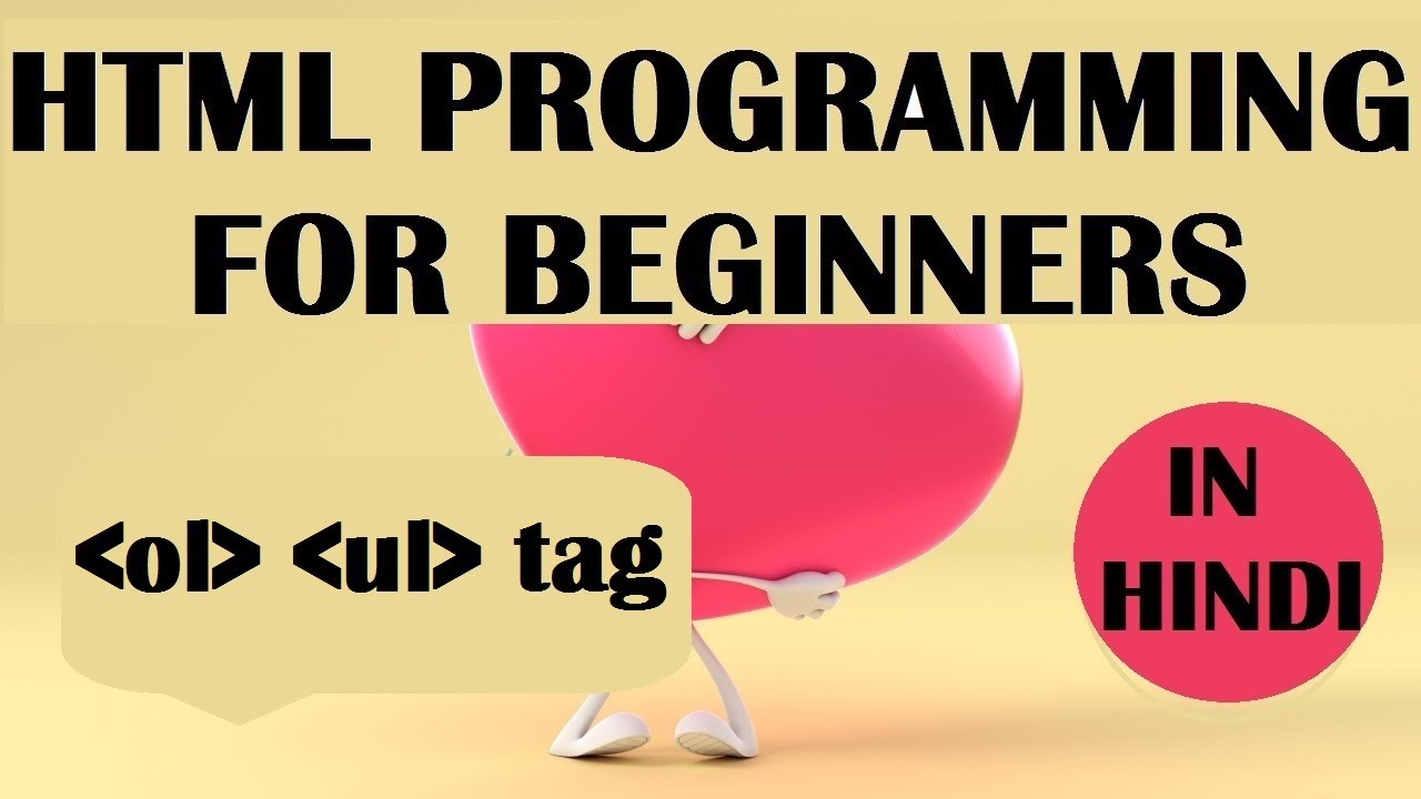 Ordered And Unordered List Using Html In Hindi For Beginners Youtube