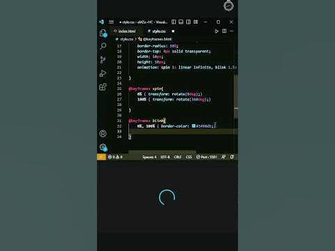 CSS Animations blink loading | HTML CSS basics | SHORT PROJECT | #shorts #cssanimation #css # ...