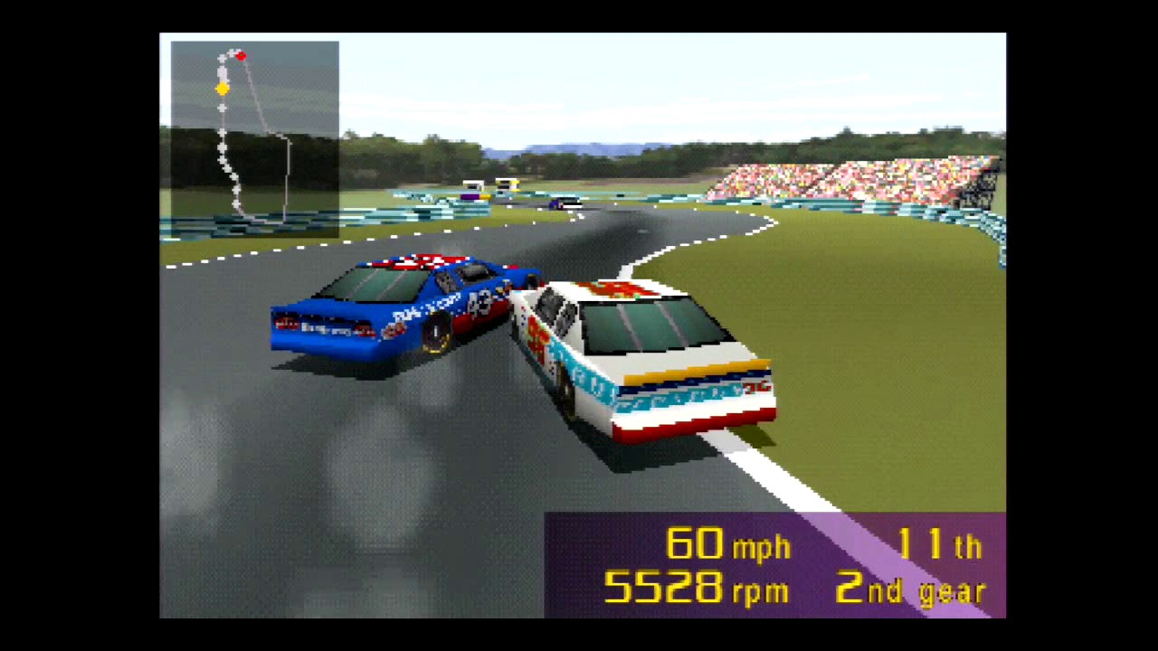 NASCAR Racing (PlayStation, 1996) Watkins Glen International - YouTube