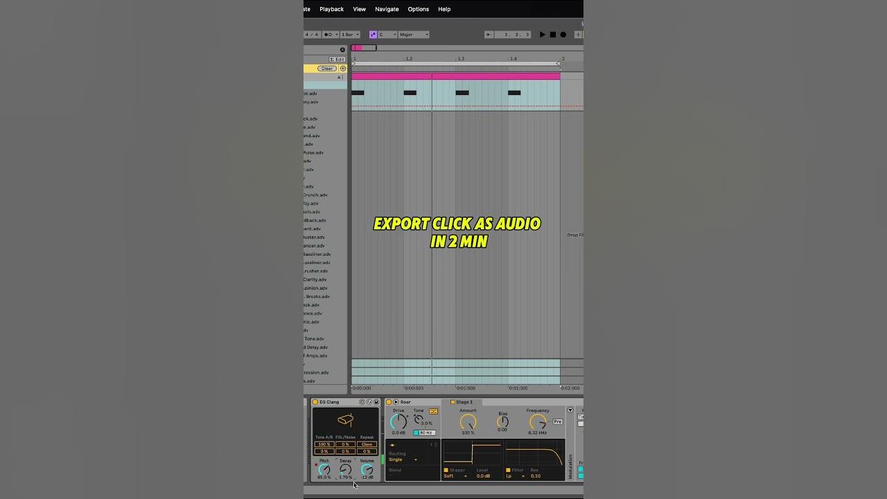 Click to audio track in Ableton live - YouTube