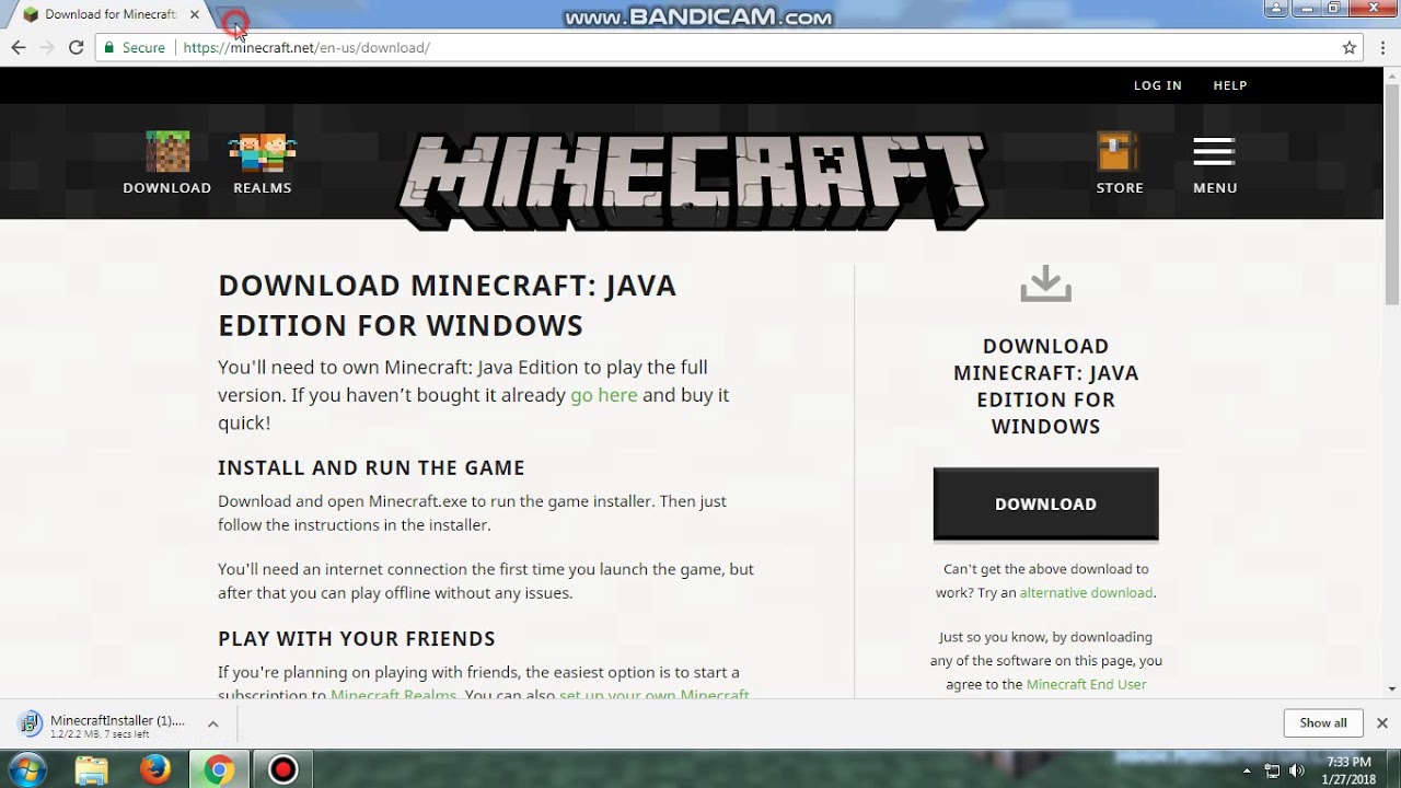 cara mendownload minecraft installer pc - YouTube