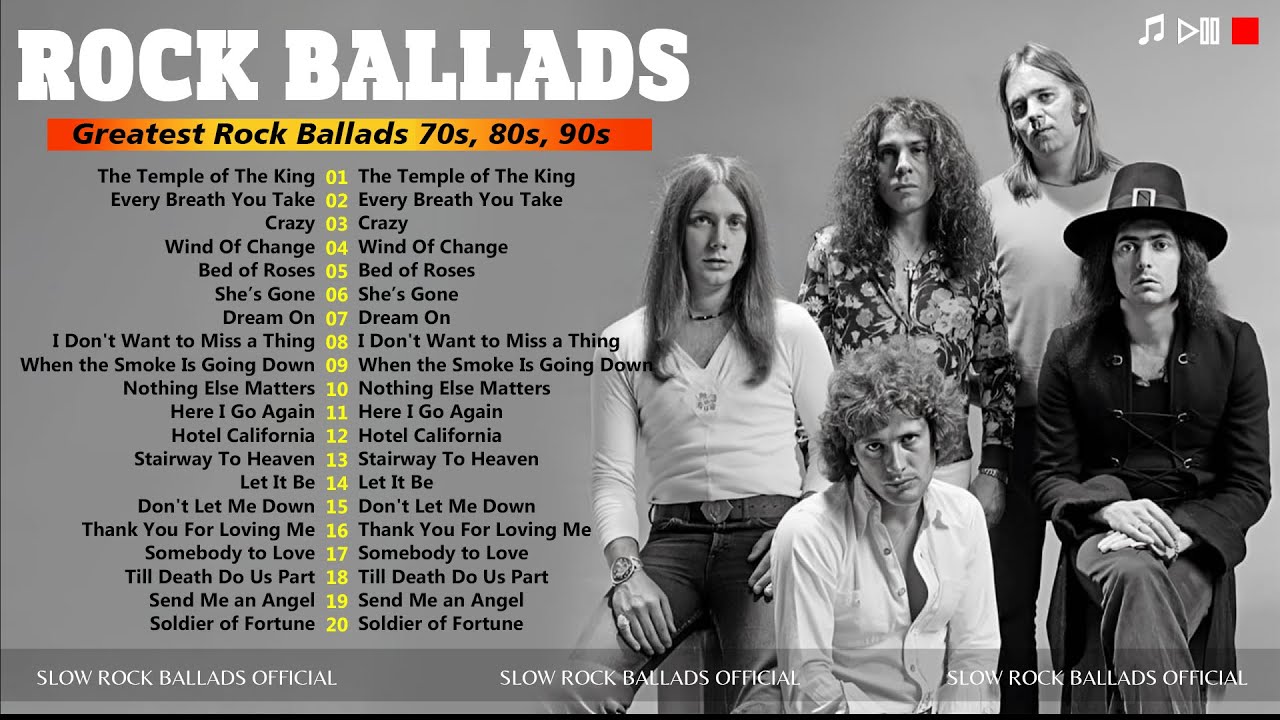 Rock Ballads Collection || Greatest Rock Ballads 70s 80s 90s | Bon Jovi ...