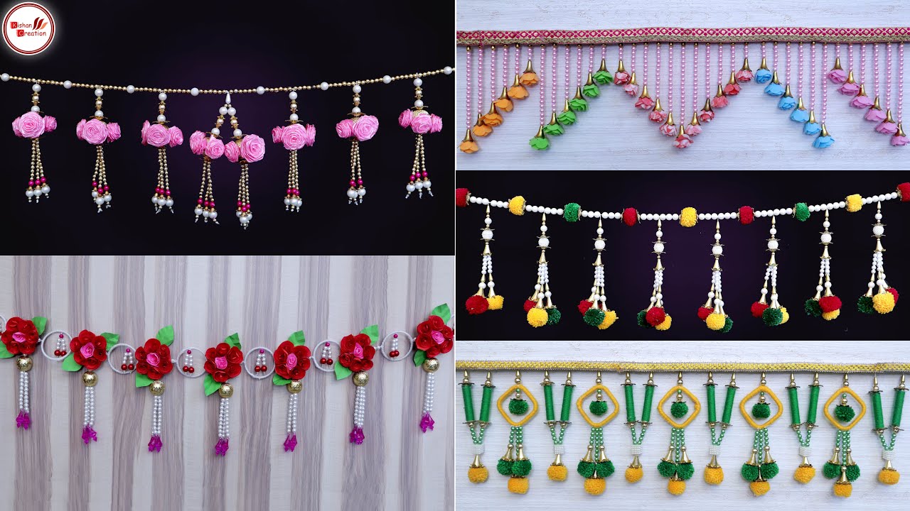 5 Beautiful New Toran Design || DIY Door Hanging Toran Making || Home ...