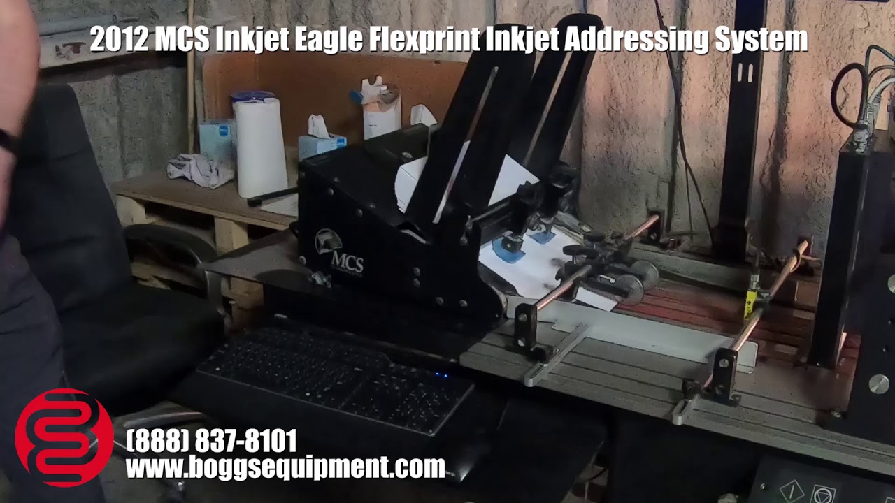 2012 MCS Inkjet Eagle Flexprint Inkjet Addressing System - YouTube