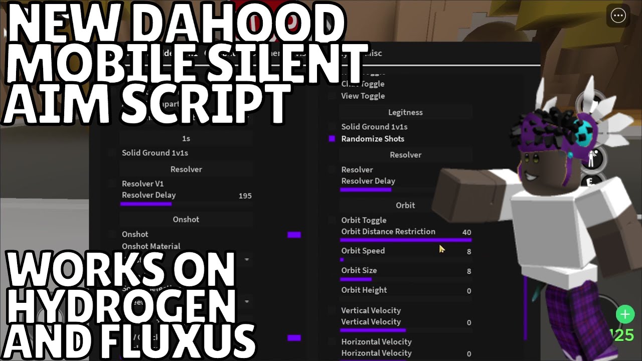 Hydrogen Fluxus And Arceus X New Da Hood Mobile silent Aim Script 🎯 ...