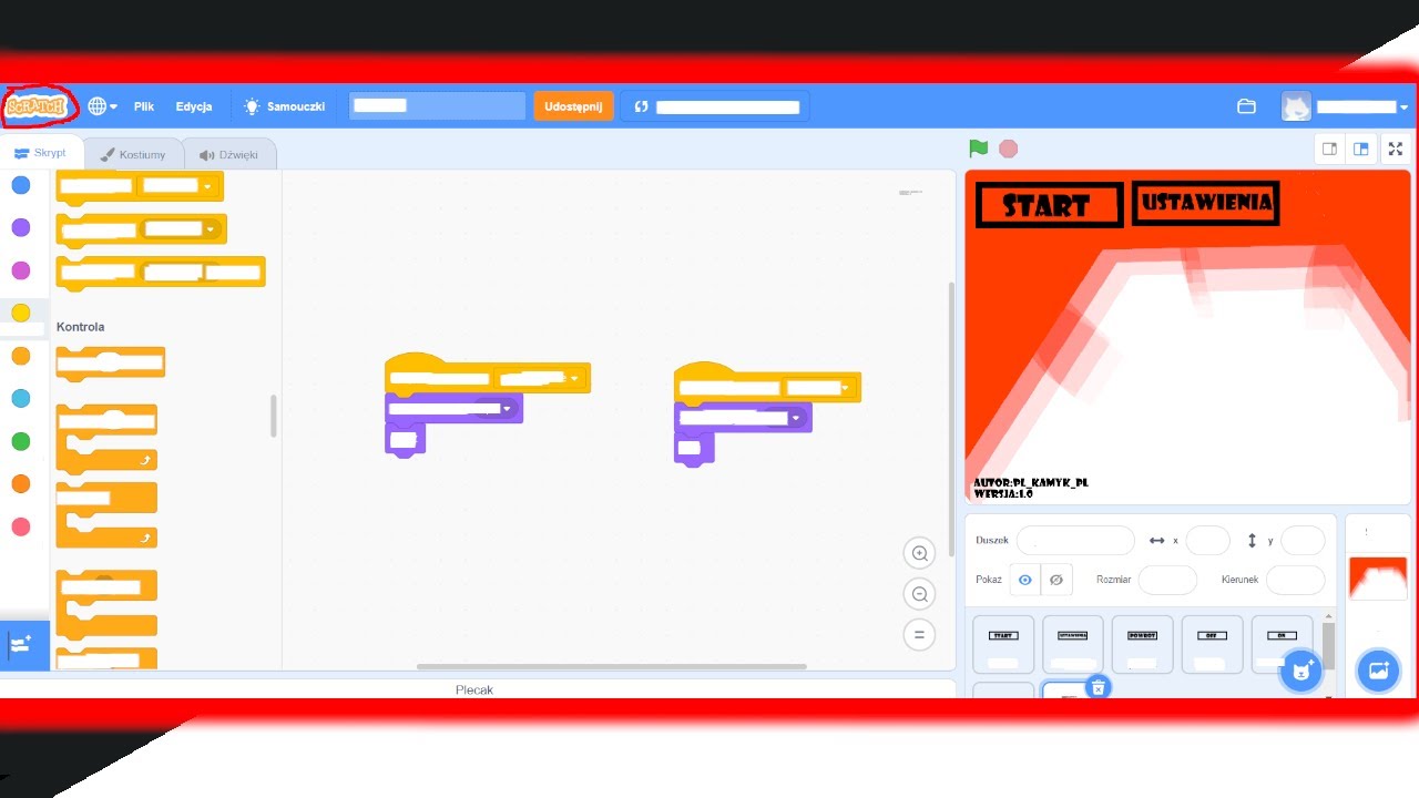 jak zrobić menu w Scratchu - YouTube