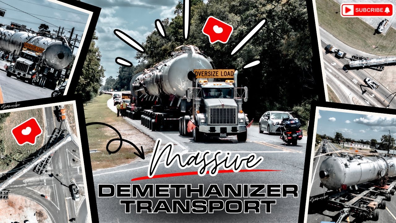 Massive Demethanizer Tower Transport - YouTube