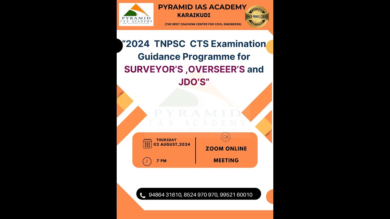 2024 TNPSC CTS Examination Guidance Programme for SURVEYOR'S, OVERSEER ...
