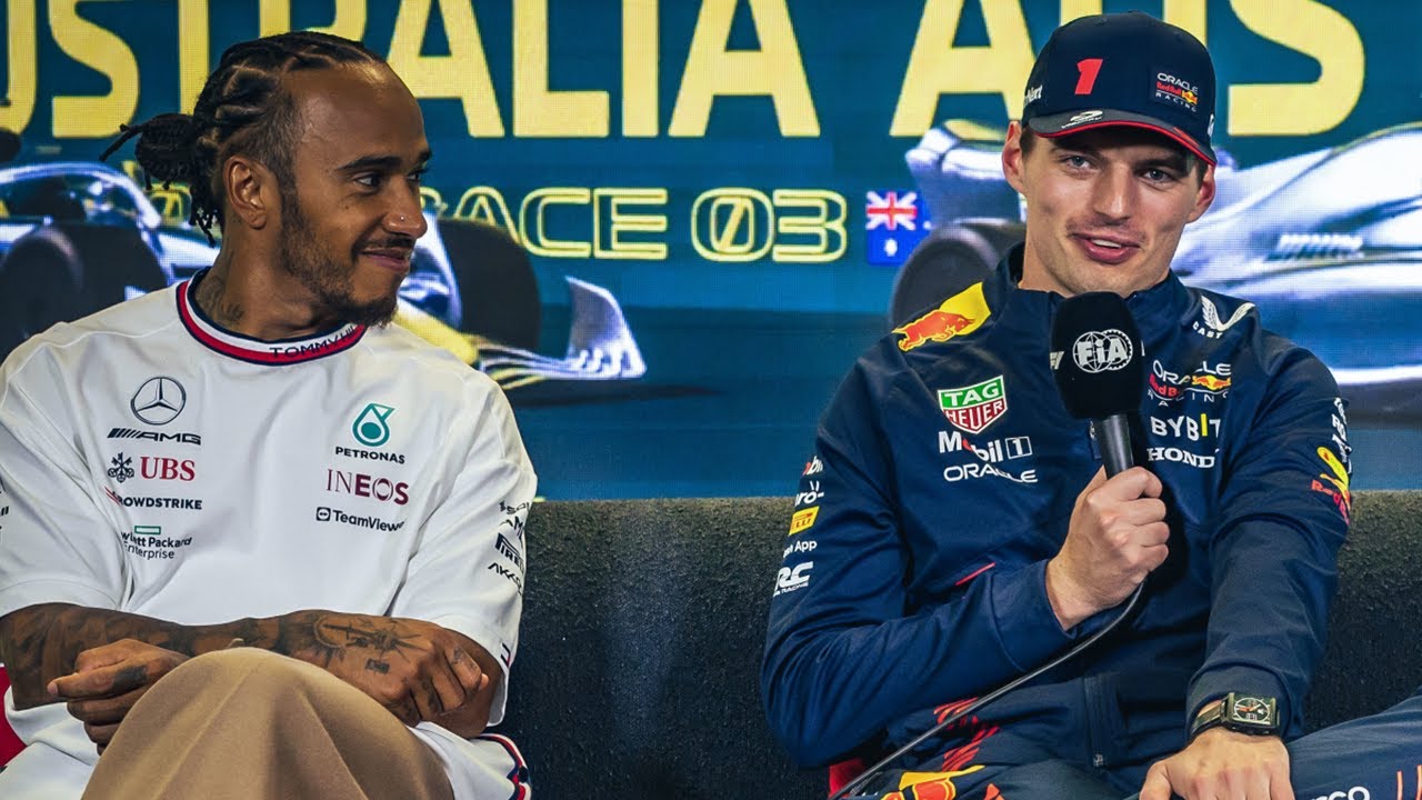 Lewis Hamilton And Max Verstappen Smiling At Each Other For 3 Mins ...