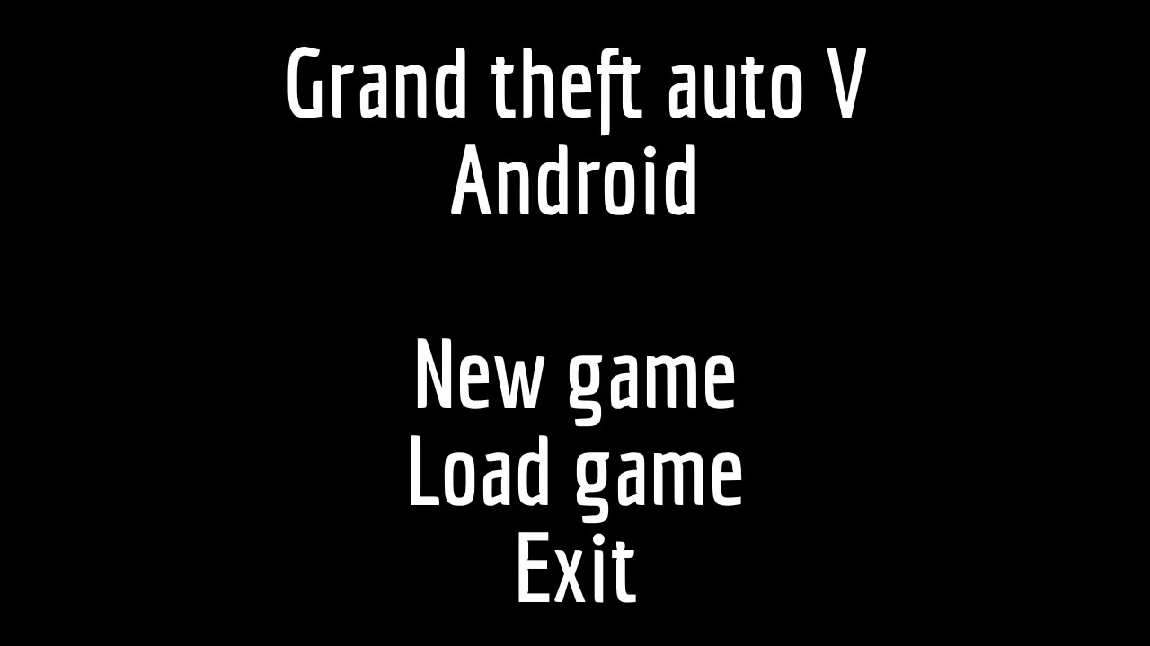 GRAND THEFT AUTO 5 Android Menu Screen - YouTube
