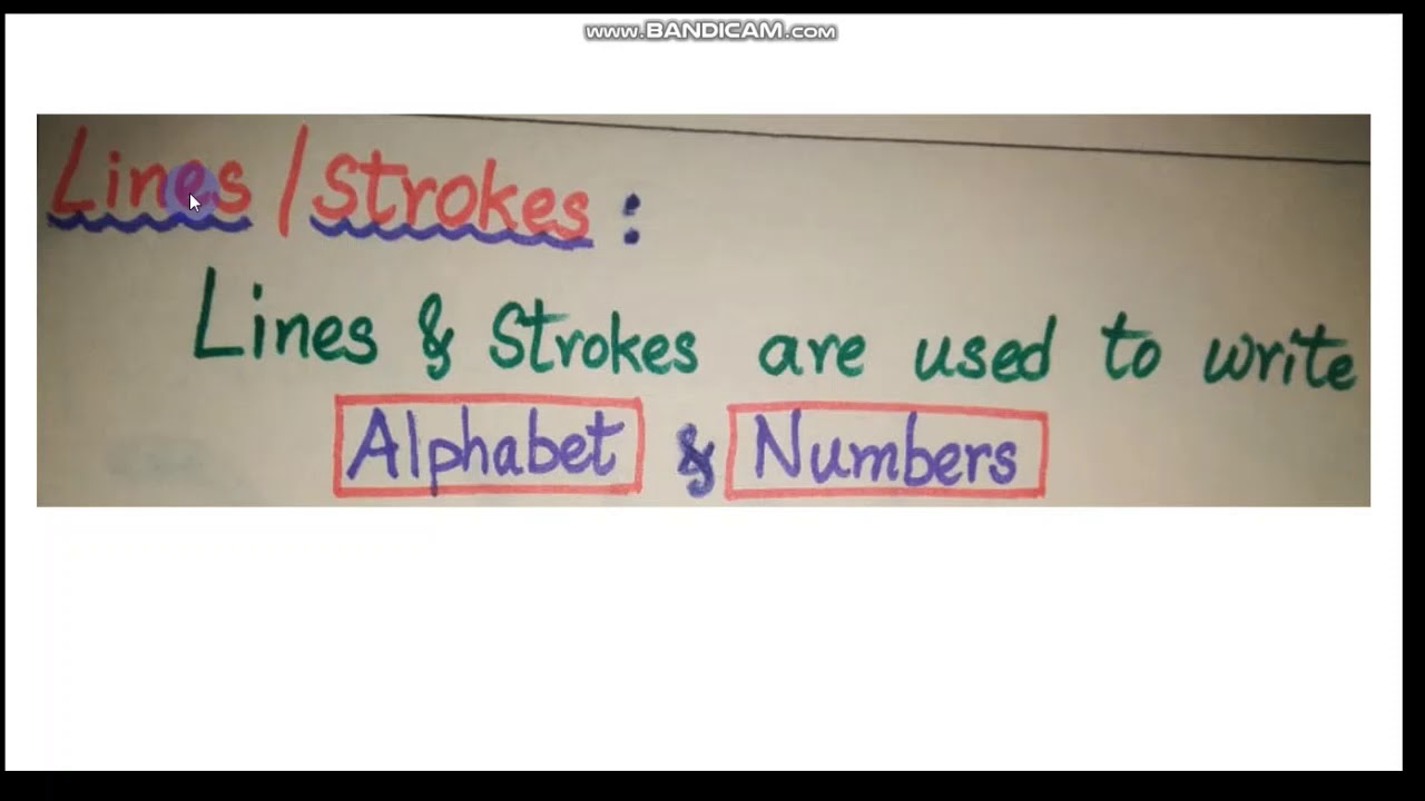 Lines and strokes. Class LKG Part 1 - YouTube