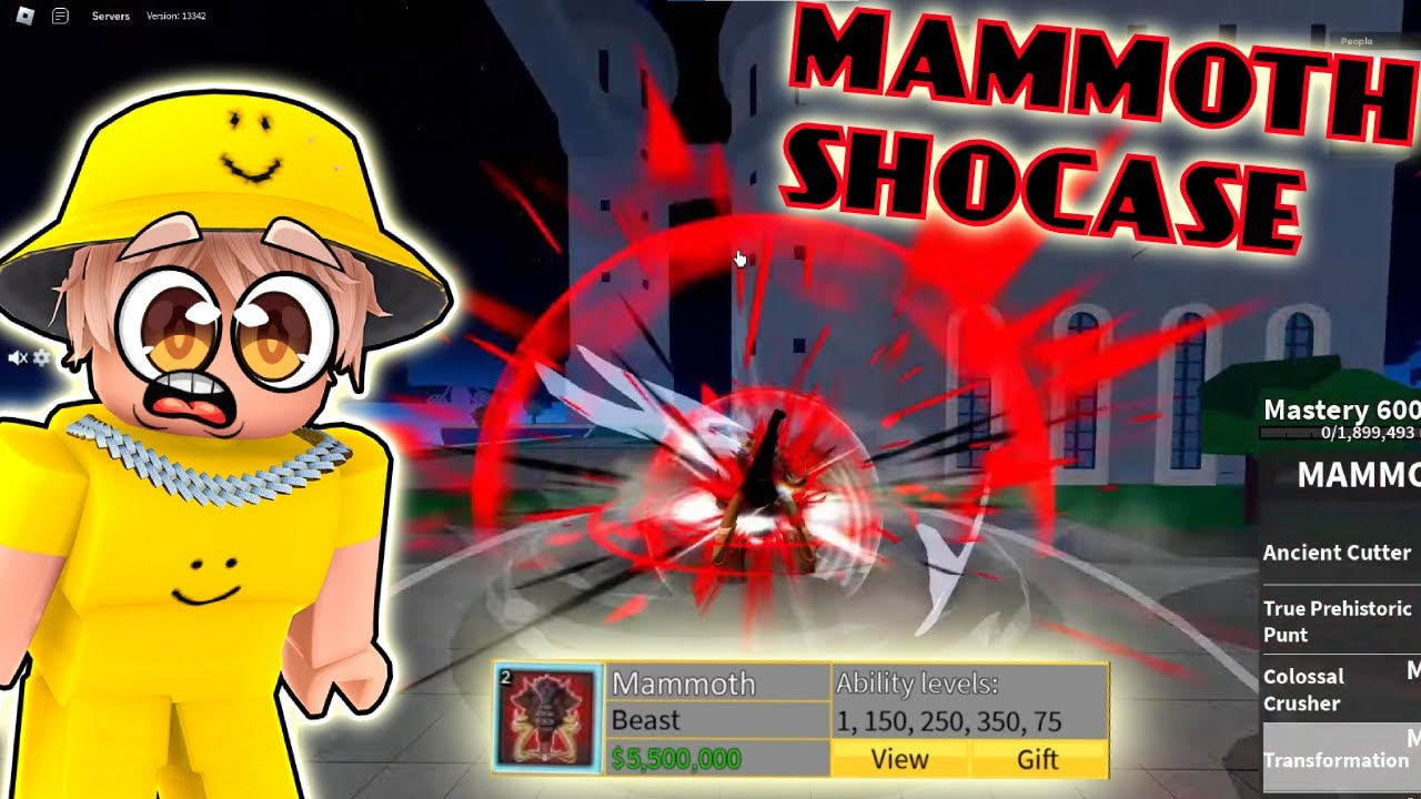 NEW Mammoth Showcase [Blox Fruits] - YouTube